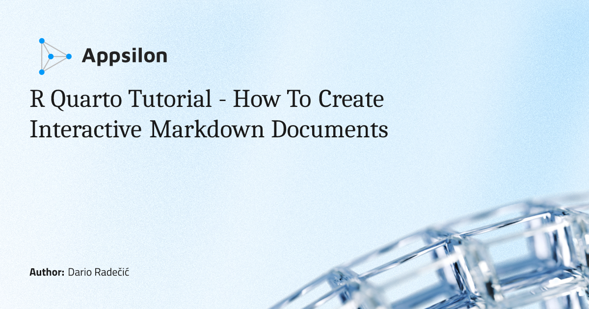 R Quarto Tutorial - How To Create Interactive Markdown Documents